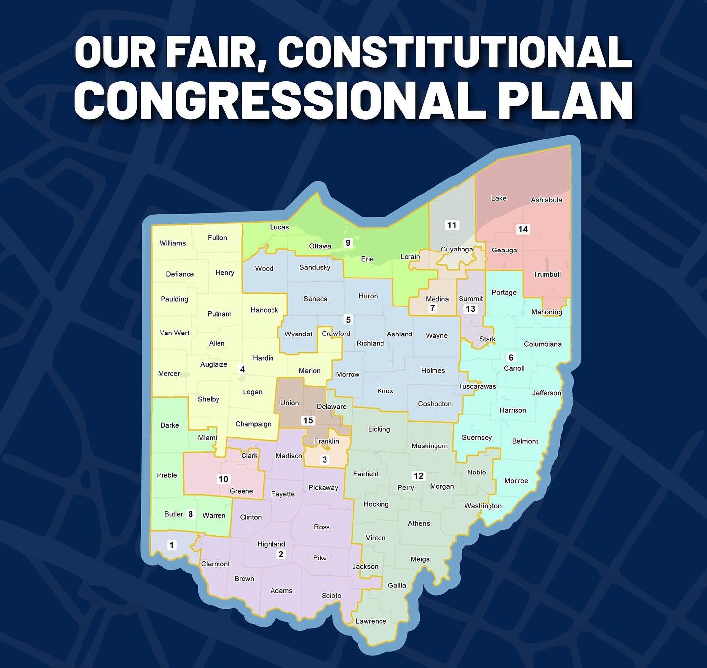 Ohio Democrats Propose a Fair Congressional Redistricting Map